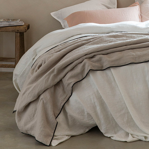 Plaid Lin lavé Autour du lin